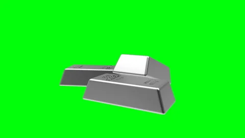 3D animation of rotation of silver bars ... | Stock Video | Pond5