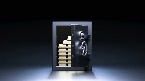 3d animation. Safe deposit box door open... | Stock Video | Pond5