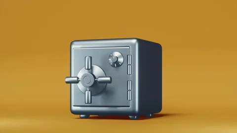 3d animation of safe door open to reveal... | Stock Video | Pond5