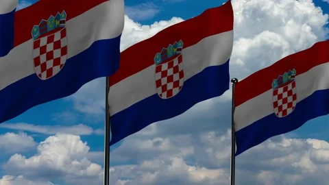 3D Animation Seamless looping Croatia Fl... | Stock Video | Pond5