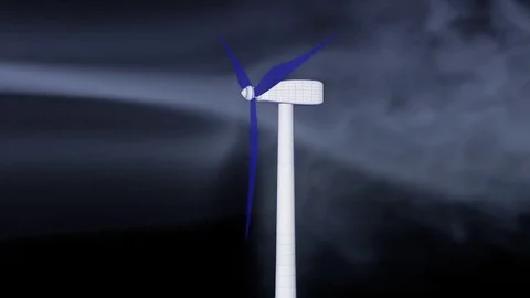 3D animation (simulation) of the airflow... | Stock Video | Pond5