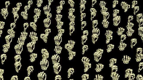 3D Animation of Skeleton Hands Clenching... | Stock Video | Pond5