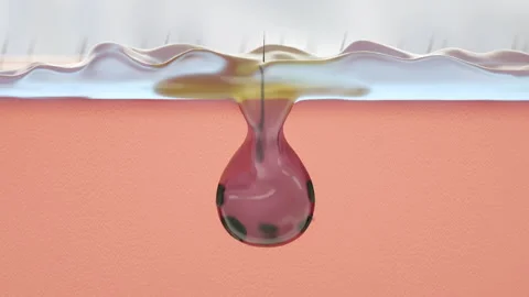 3D animation of a skin pore cleaning dem... | Stock Video | Pond5