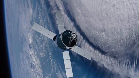 3d animation of a space station in space... | Stock Video | Pond5