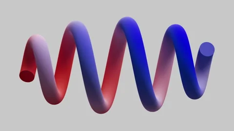 3D animation of a spiral moving in a sea... | Stock Video | Pond5