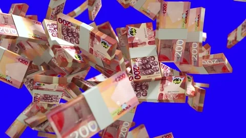 3D animation of stacks of Ghanaian cedi ... | Stock Video | Pond5