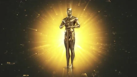 3D animation, Statue Oscar Rotates with ... | Stock Video | Pond5