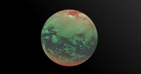 A 3D animation of Titan the largest moon... | Stock Video | Pond5