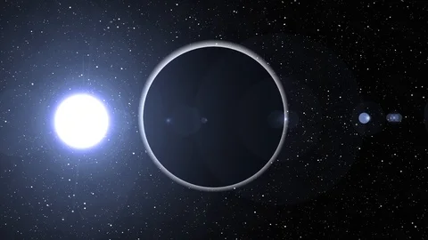 3D animation of a total solar eclipse sh... | Stock Video | Pond5