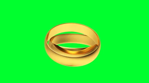 3D animation of two gold rings rotate on... | Stock Video | Pond5