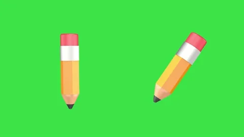 3D Animation of two small pencils on a g... | Stock Video | Pond5