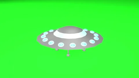 3D animation of a UFO on a green screen. | Stock Video | Pond5