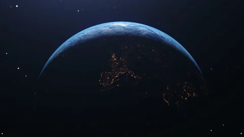 3D animation of a view from space to the... | Stock Video | Pond5