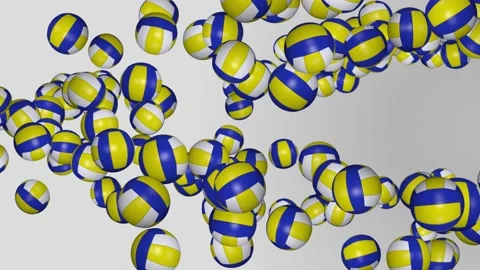 3D animation volleyball ball rotating on... | Stock Video | Pond5