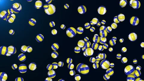 3D animation volleyball ball rotating on... | Stock Video | Pond5