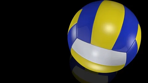 3D animation, volleyball ball spinning i... | Stock Video | Pond5
