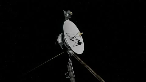 3D Animation of the Voyager space probe ... | Stock Video | Pond5