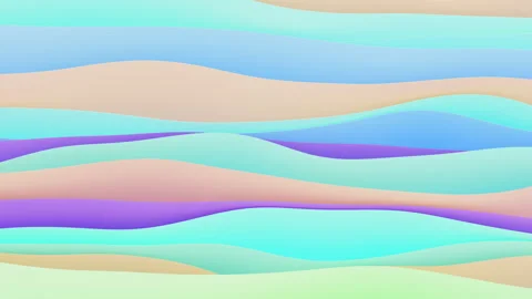 3D animation of wavy shapes, 4K abstract... | Stock Video | Pond5