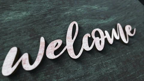3D animation of Welcome gold chrome text... | Stock Video | Pond5