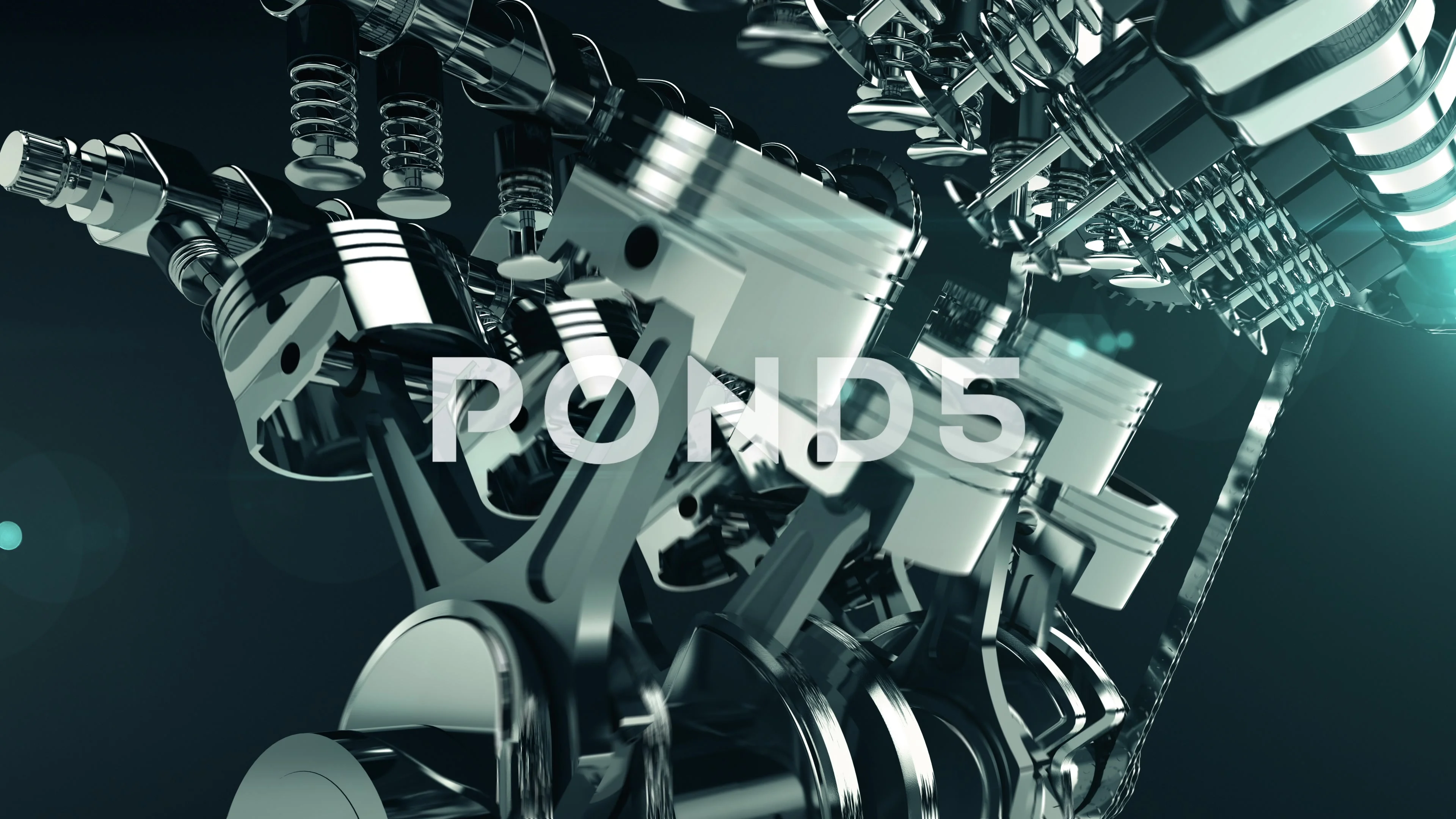 V8 Engine Animation Rotating V8 Engine Animation With Explosions