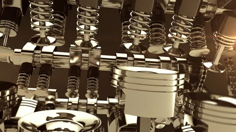 3D animation of a working V8 engine with... | Stock Video | Pond5