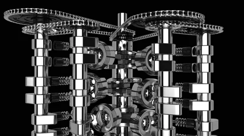 3D animation of a working V8 engine with... | Stock Video | Pond5