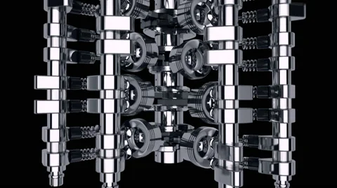 3D animation of a working V8 engine. | Stock Video | Pond5