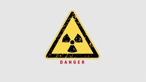 3D animation of yellow triangle warning.... | Stock Video | Pond5