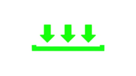 3d arrow icon swipe Down animation black... | Stock Video | Pond5