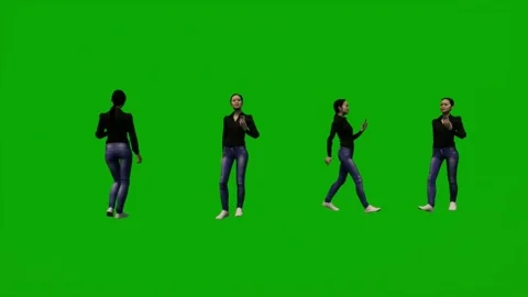 3D Asian female chef on green screen tal... | Stock Video | Pond5