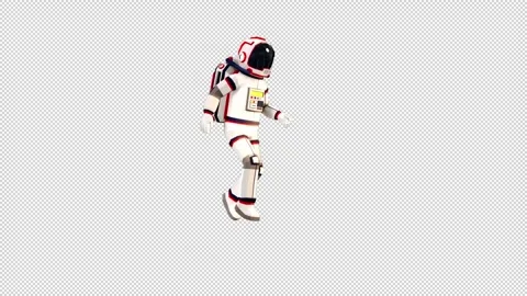 3D astronaut jumping in low gravity | Stock Video | Pond5