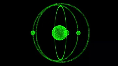 3D atom model with a nucleus and electro... | Stock Video | Pond5
