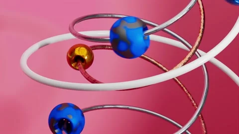 3d atoms move along its paths. Abstract ... | Stock Video | Pond5