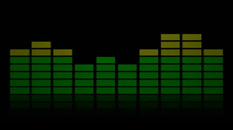 3d audio equalizer reflective | Stock Video | Pond5