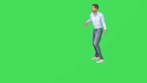 3D Australian man on green screen walkin... | Stock Video | Pond5