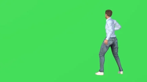 3D Australian man on green screen walkin... | Stock Video | Pond5