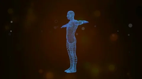 3D Avatar showing holographic projection... | Stock Video | Pond5
