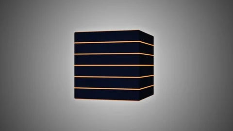 3D black cube, 4K computer generated ani... | Stock Video | Pond5