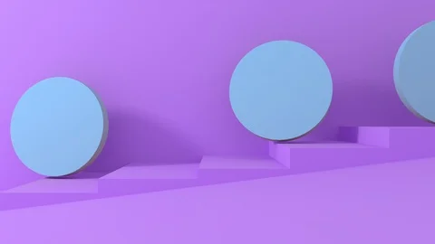 3d blue round objects roll down the purp... | Stock Video | Pond5