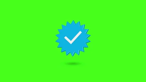 3D blue verified icon animated video in ... | Stock Video | Pond5