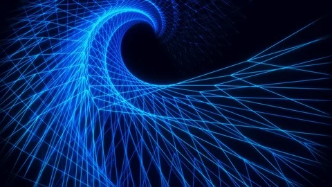 3D Blue Wireframe Spiral Grid Loopable M... | Stock Video | Pond5