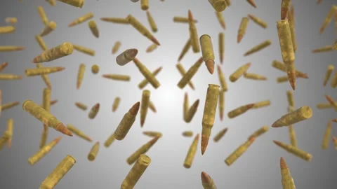 3D Bullets Falling Animation. Bullets Ra... | Stock Video | Pond5