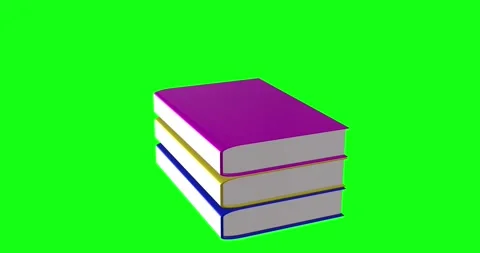 3d bundle of books Animation on green sc... | Stock Video | Pond5