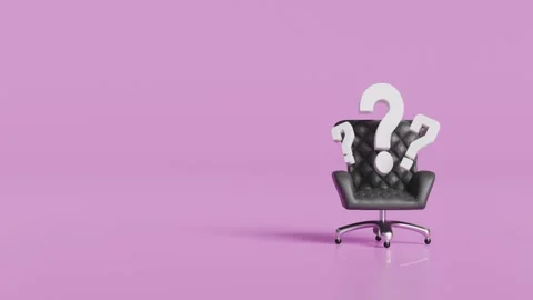 3d business chair with question mark iso... | Stock Video | Pond5