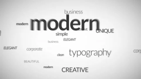 3D Business Typography Text Titles Fly Logo Reveal Modern Texts ...