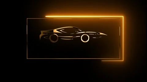 3d car logo light effect green screen ba... | Stock Video | Pond5