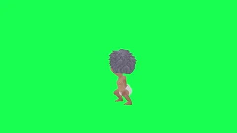 3d cartoon baby dancing twerk right angl... | Stock Video | Pond5