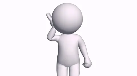 3D cartoon character mindless confused,c... | Stock Video | Pond5