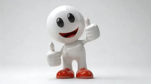 3D cartoon, a happy, cute character with... | Stock Video | Pond5