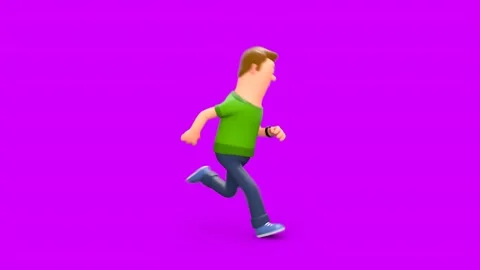 Running Man Cartoon Stock Footage ~ Royalty Free Stock Videos | Pond5